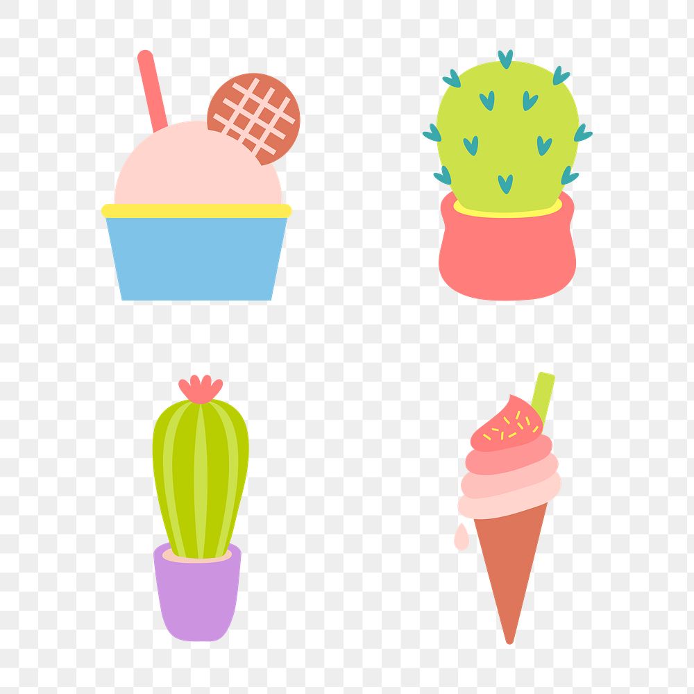 Cute sticker collection | Free PNG - rawpixel