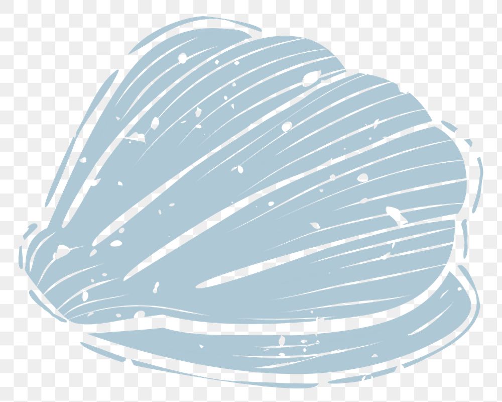 Png blue seashell printmaking transparent | Premium PNG Sticker - rawpixel