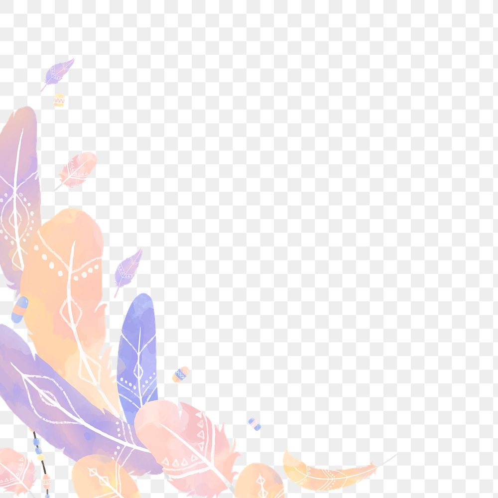 Pastel side border png Bohemian | Free PNG - rawpixel