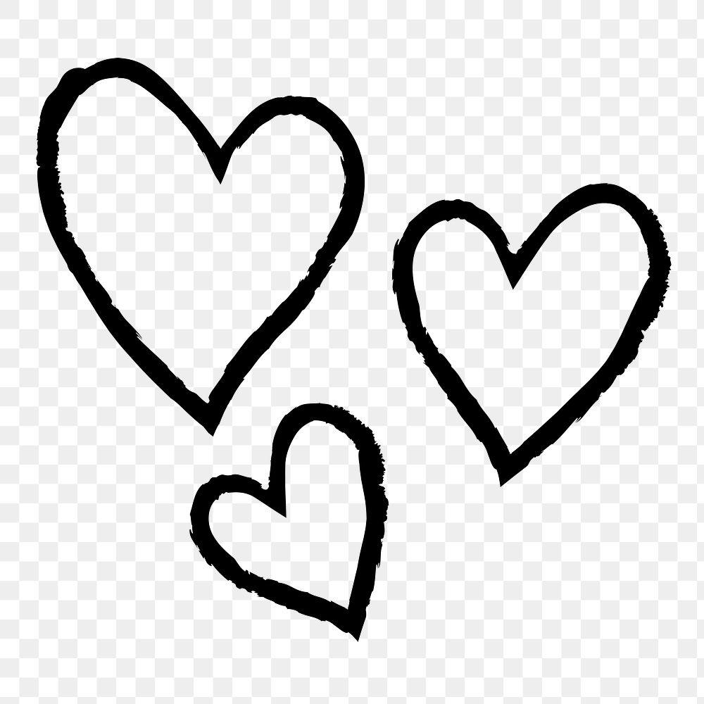 Png heart doodle icon, simple | Premium Icons Sticker - rawpixel