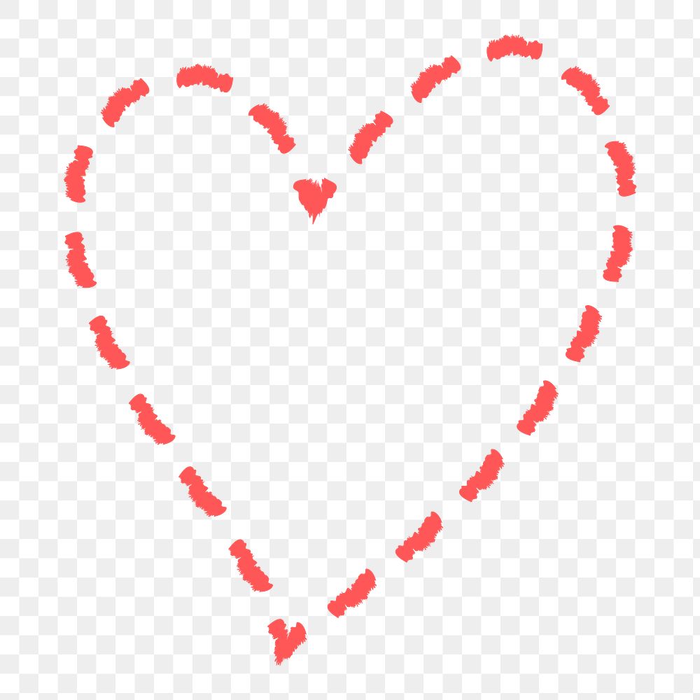 Png dash line heart design | Premium Icons - rawpixel