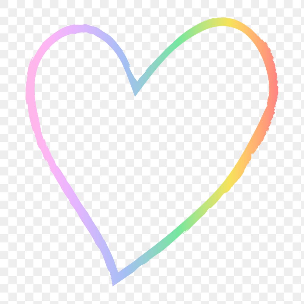 Png rainbow heart design element | Free Icons - rawpixel