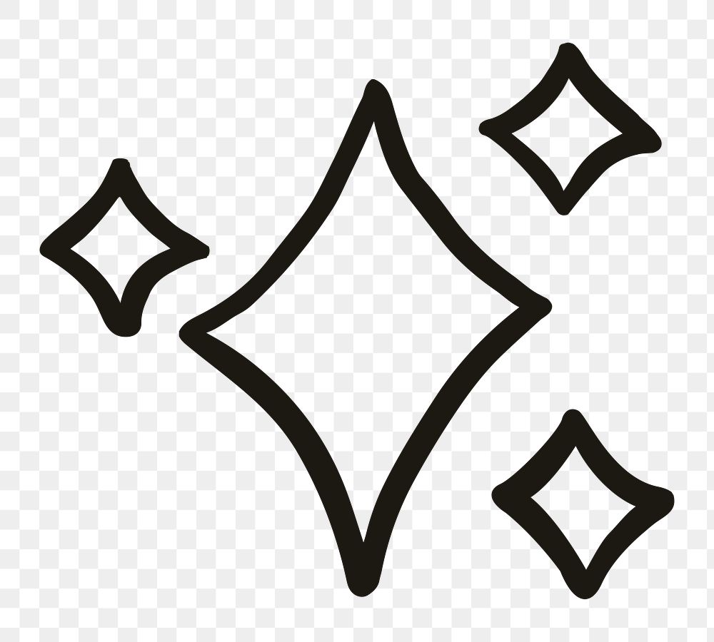 Png sparkling stars icon in doodle | Free Icons Sticker - rawpixel