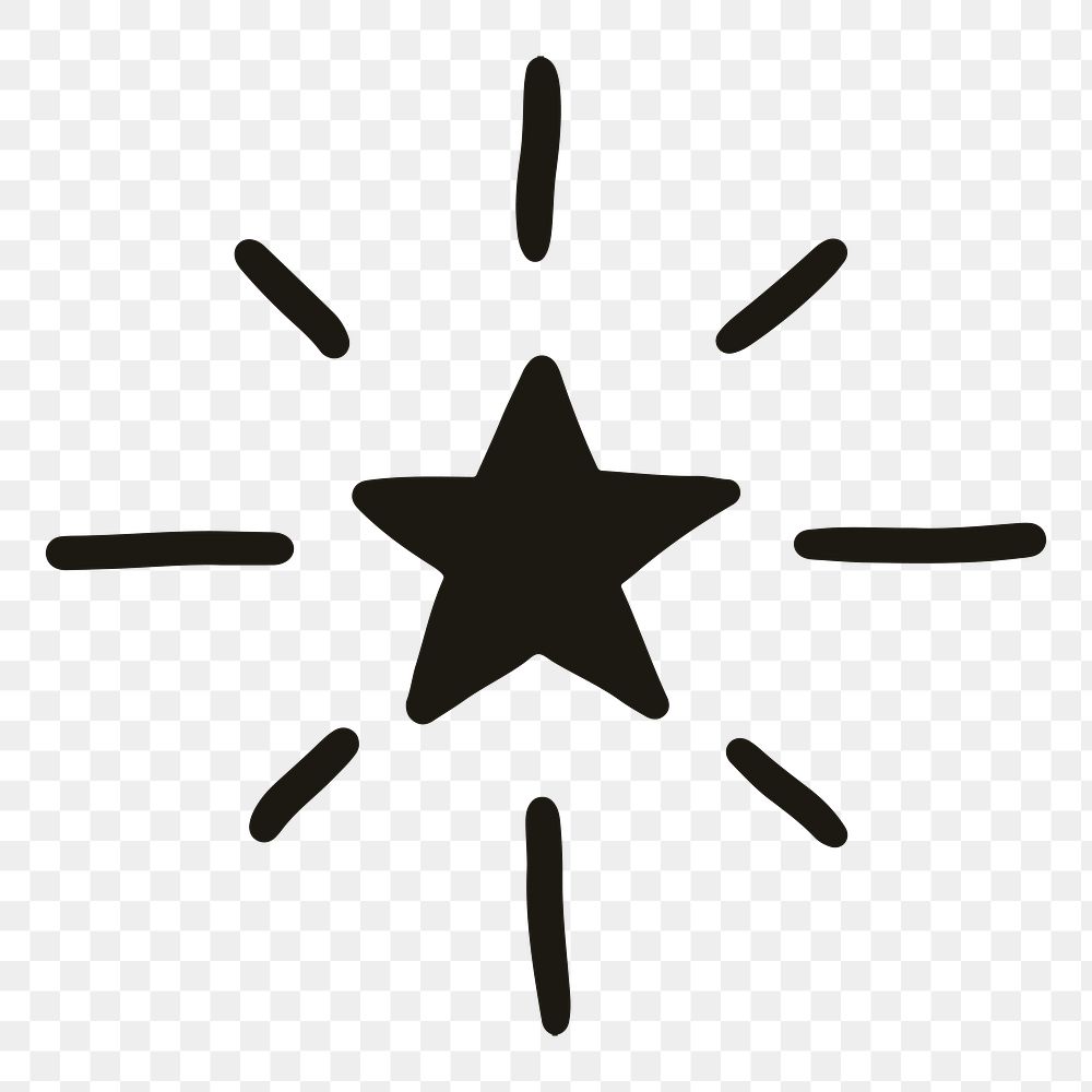 Png sparkling stars icon in doodle | Premium Icons Sticker - rawpixel