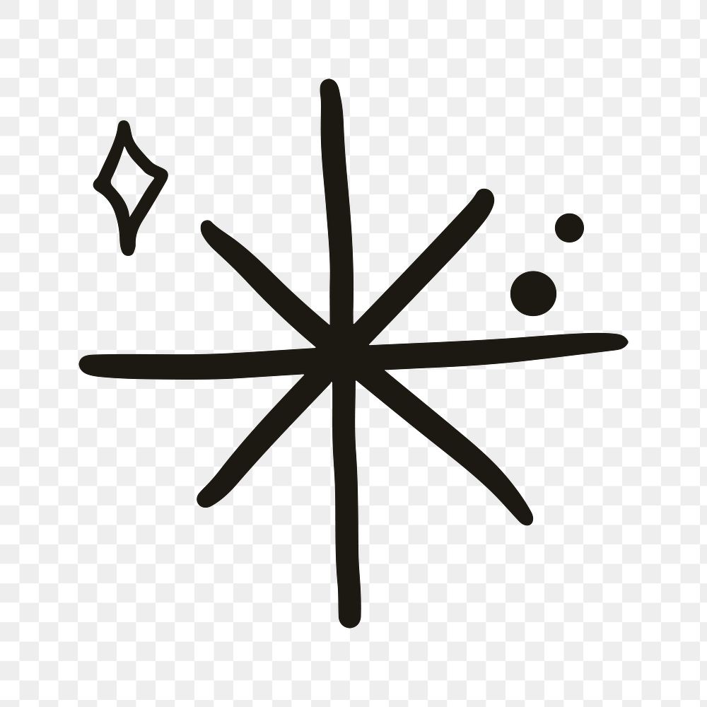 Png sparkling stars icon in doodle | Free Icons Sticker - rawpixel