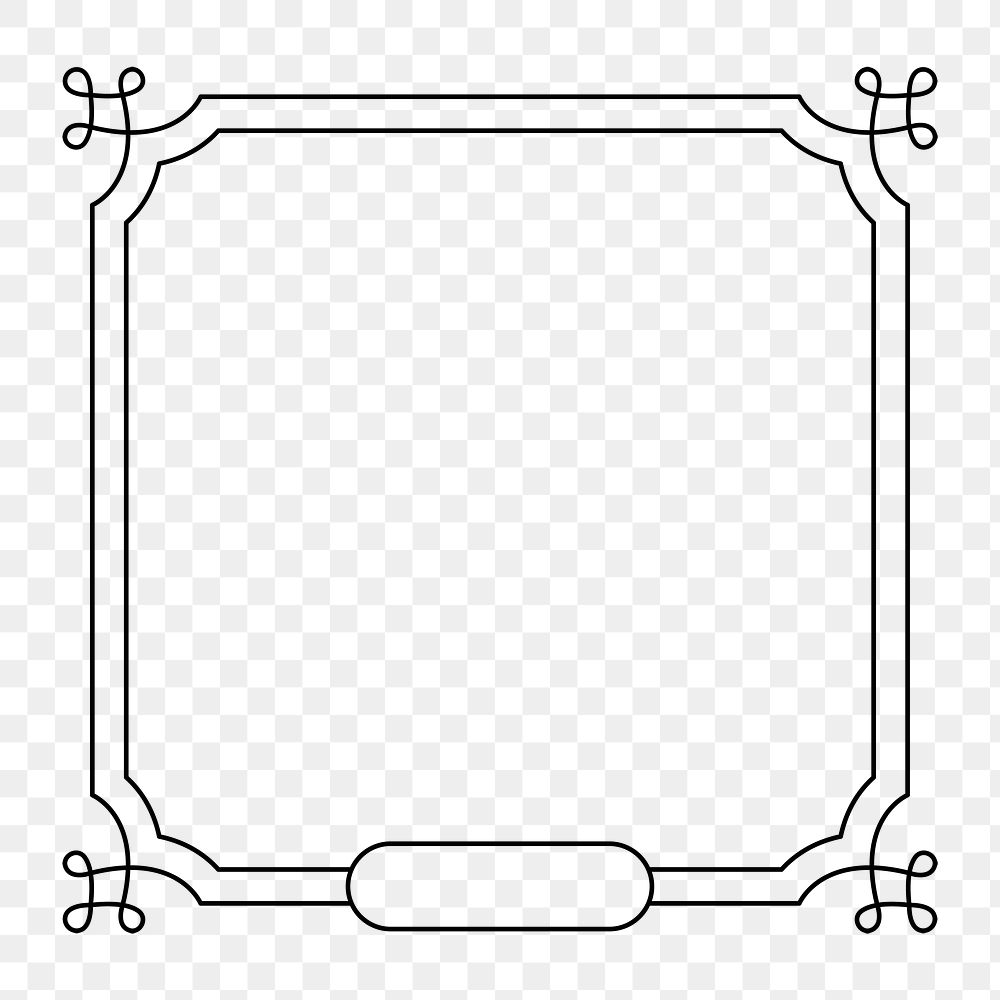 Vintage Line Frame Transparent PNG Images | Free Photos, PNG Stickers ...
