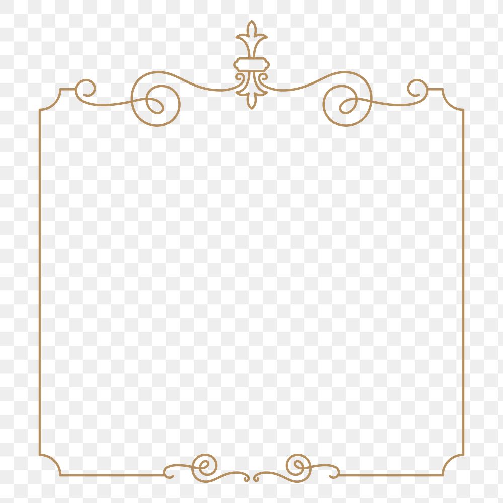 Vintage Line Frame Transparent PNG Images | Free Photos, PNG Stickers ...