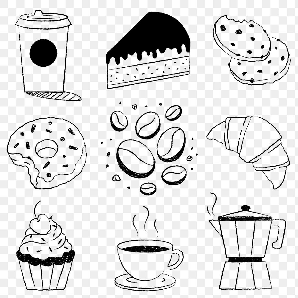 Cafe png sticker clipart, coffee | Premium PNG - rawpixel