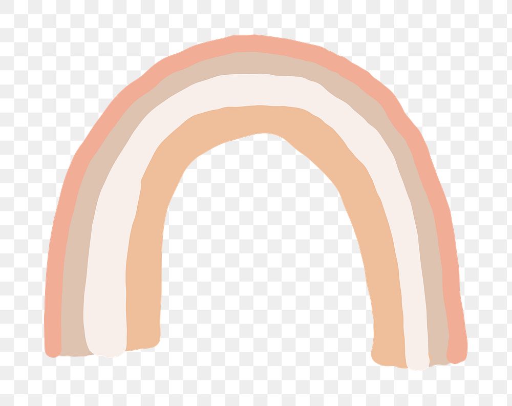 PNG rainbow doodle clip art, | Premium PNG - rawpixel