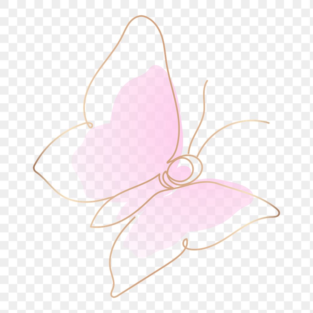 Butterfly png sticker, pink aesthetic | Premium PNG Sticker - rawpixel