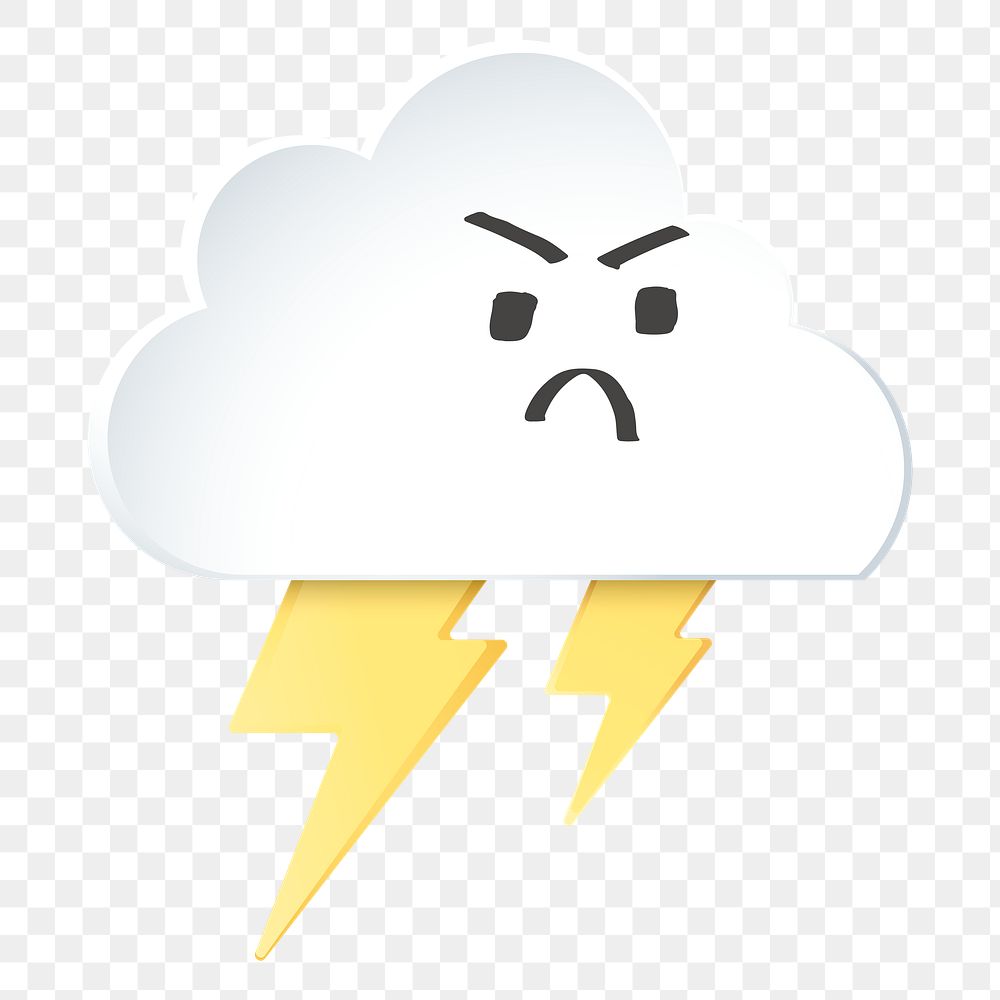 Cloud png angry sticker collage, | Free PNG Sticker - rawpixel
