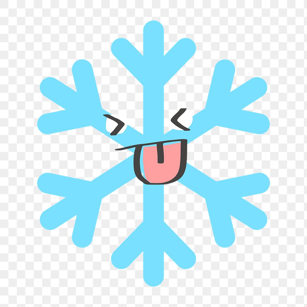 Snowflake png flat sticker collage, | Free PNG Sticker - rawpixel