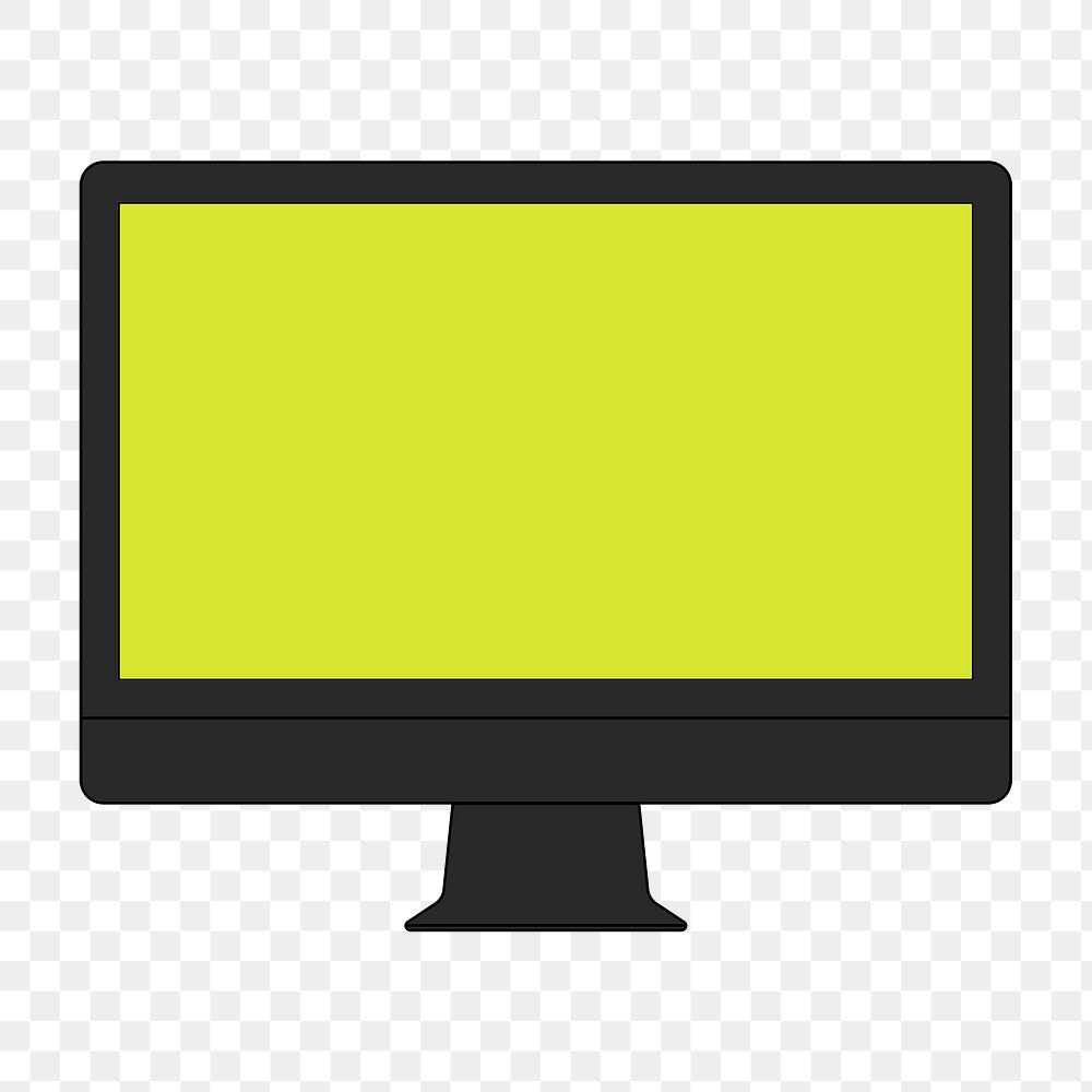 iMac outline png sticker, blank | Free PNG Sticker - rawpixel