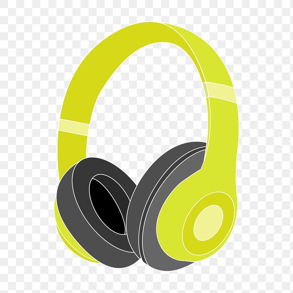 Wireless headphones outline png sticker, | Free PNG Sticker - rawpixel
