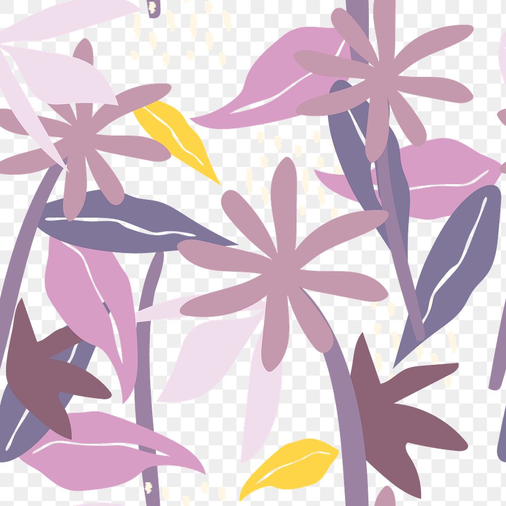 Tropical png seamless pattern, transparent | Premium PNG - rawpixel