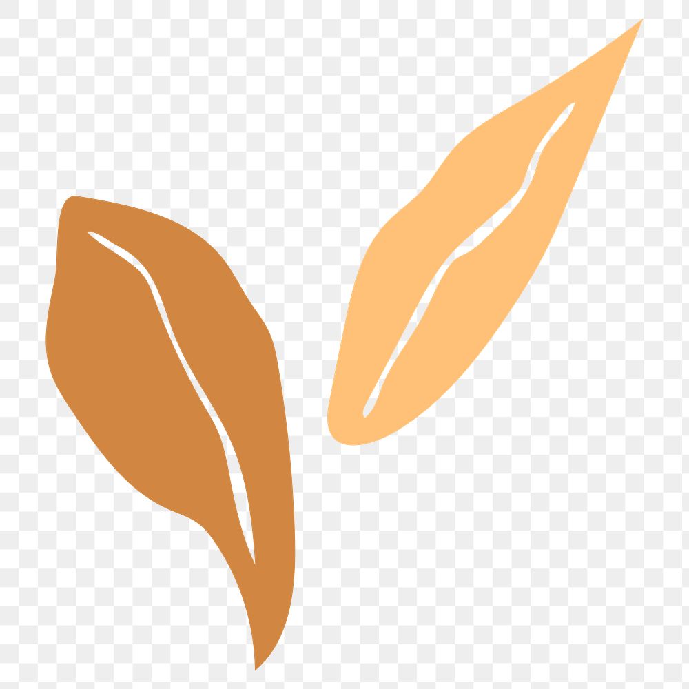 Beige leaves png sticker, abstract | Premium PNG Sticker - rawpixel