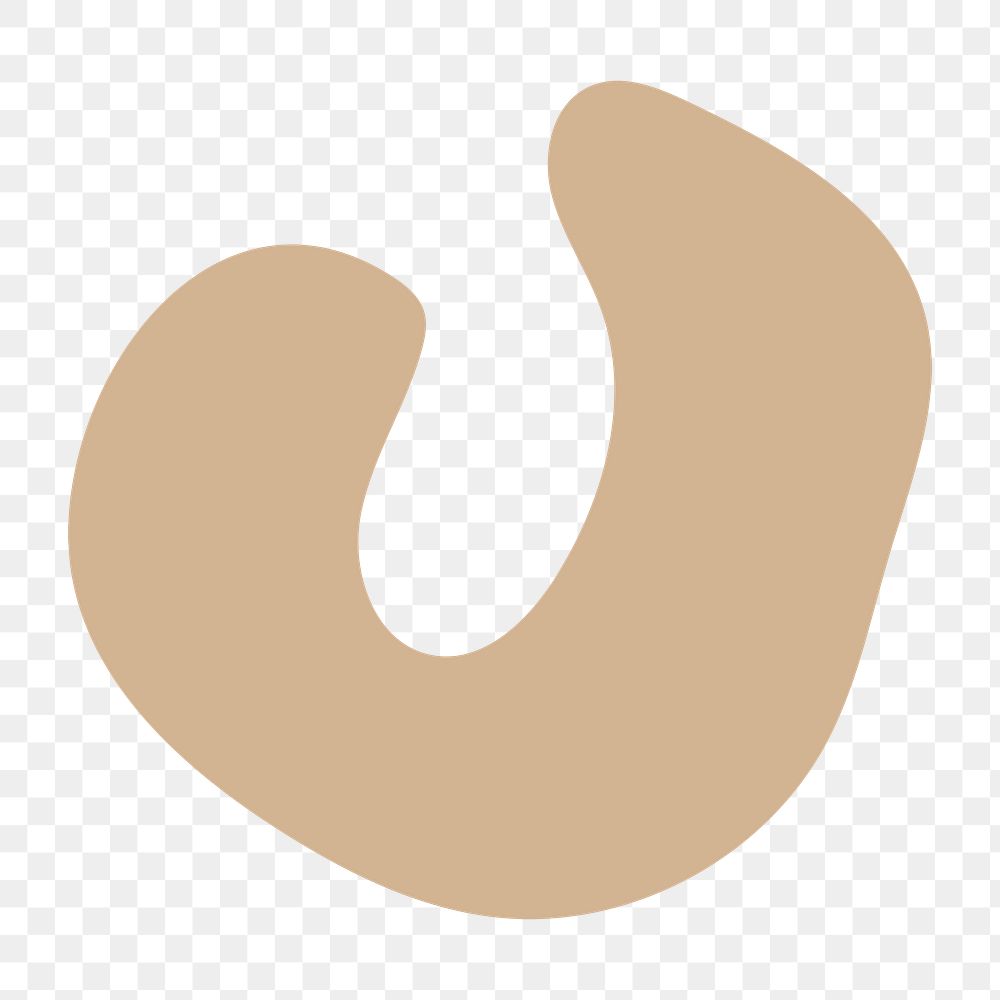 Beige shape png sticker, half | Free PNG Sticker - rawpixel