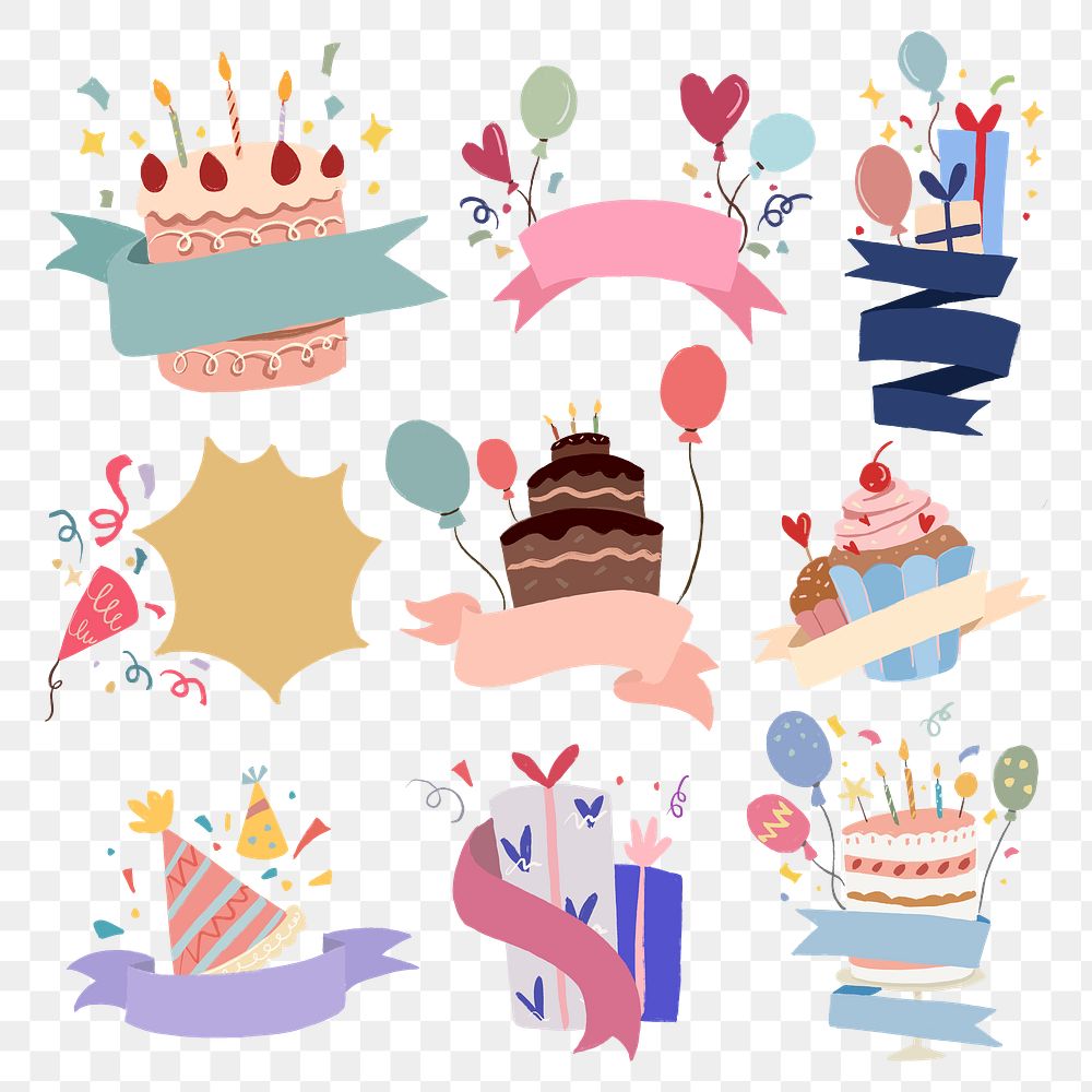 Celebration party PNG sticker set | Premium PNG - rawpixel