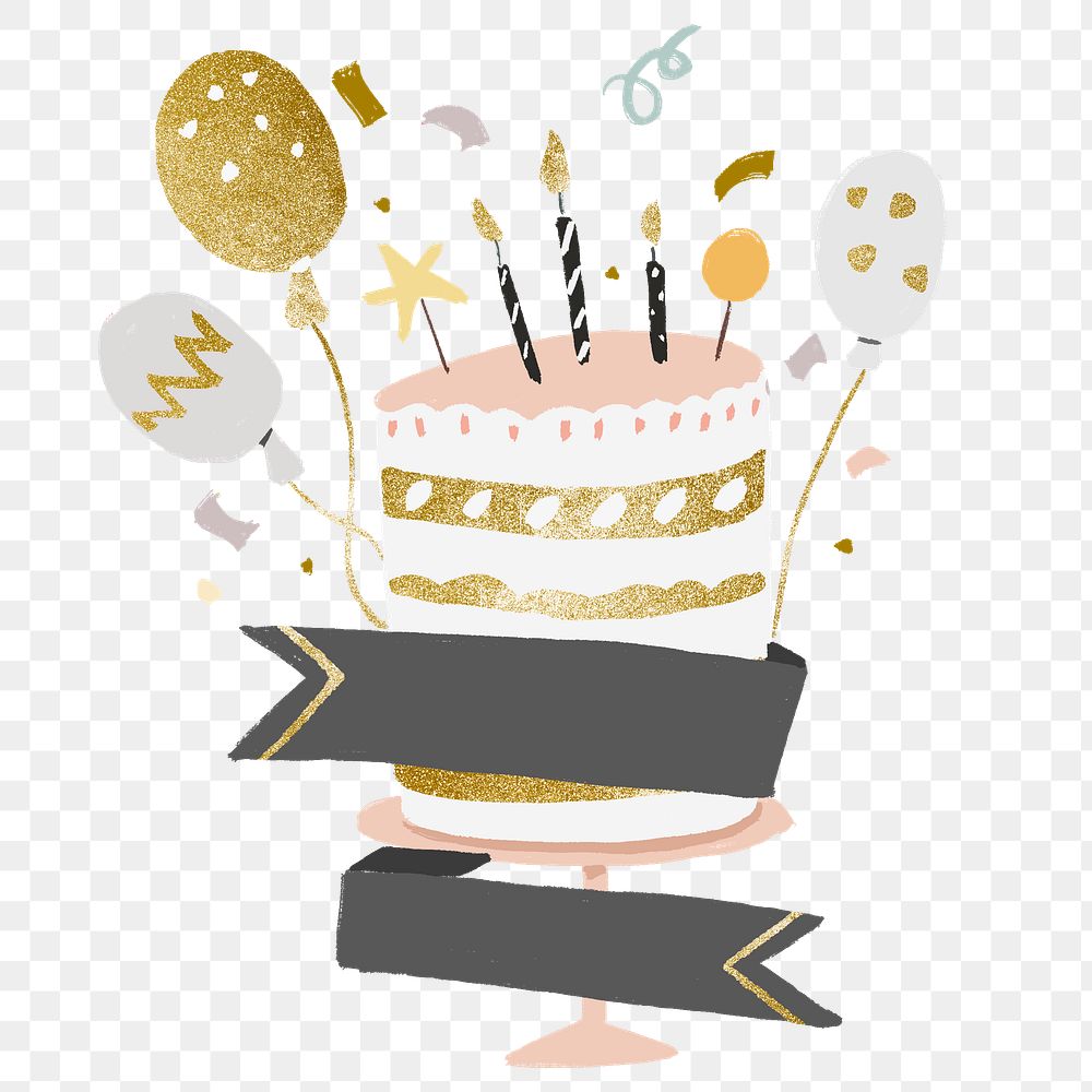 Birthday cake sticker png, cute | Free PNG Sticker - rawpixel