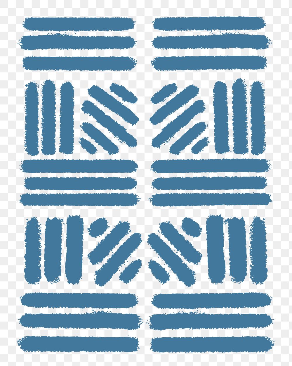 Ethnic PNG collage element, blue | Free PNG Sticker - rawpixel