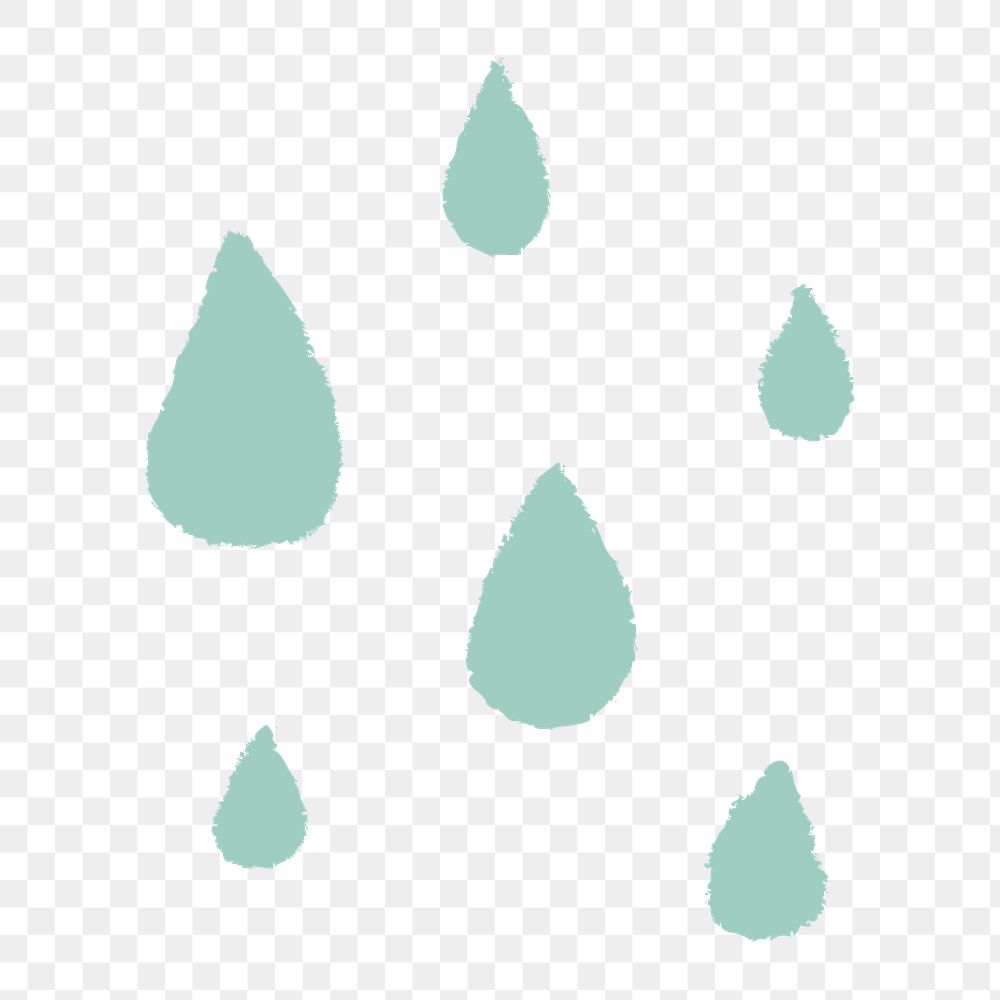 Rain PNG sticker in cute | Premium PNG Sticker - rawpixel
