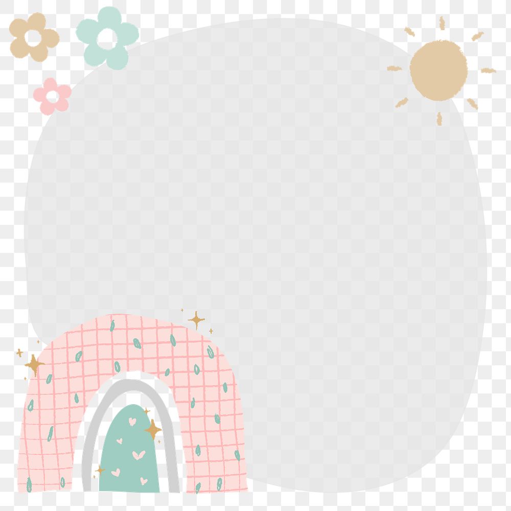 Cute frame PNG clipart, doodle | Premium PNG - rawpixel