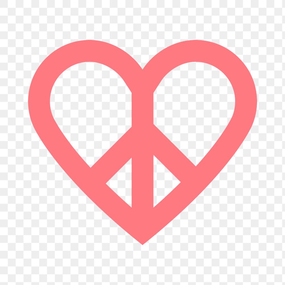 Love peace png, pink freedom | Free Icons Sticker - rawpixel