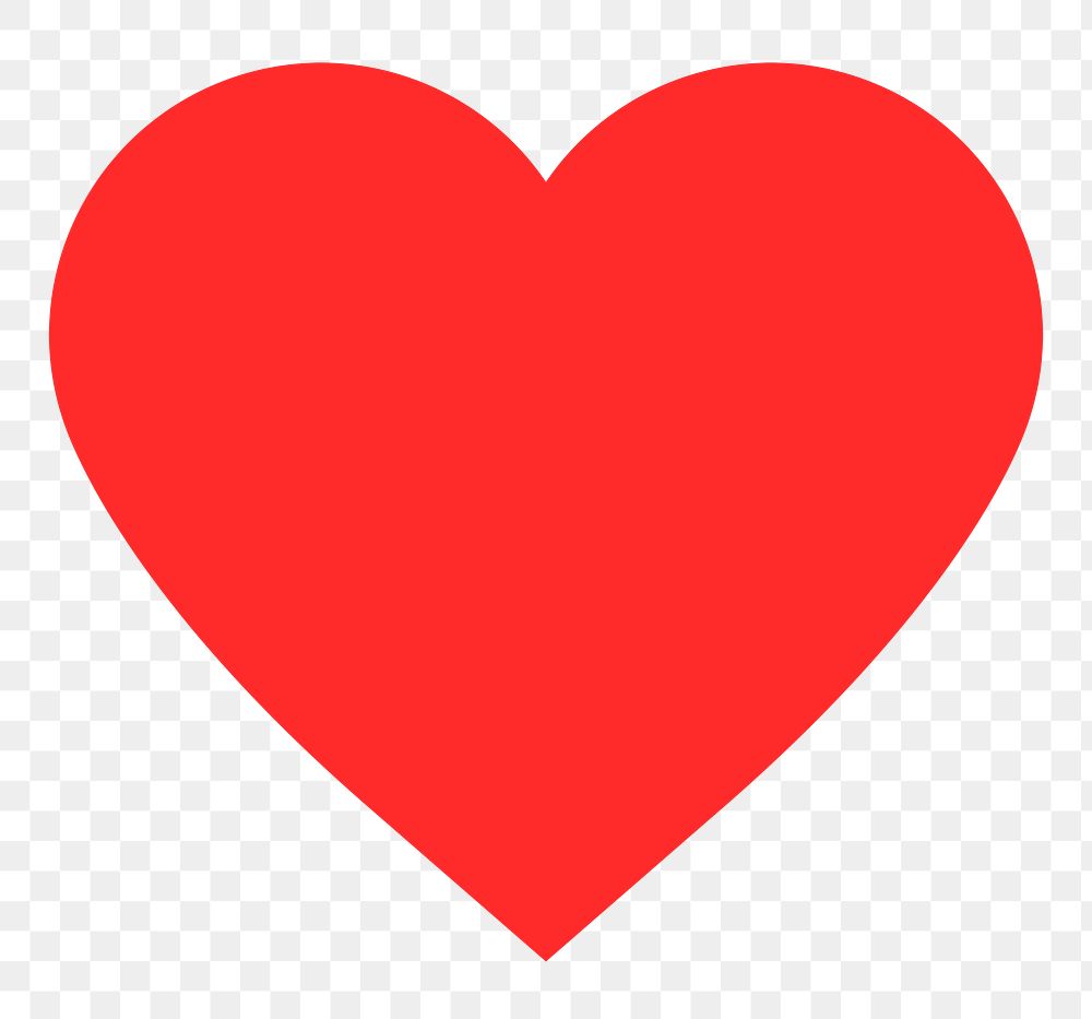Heart png sticker shape, red | Premium PNG Sticker - rawpixel