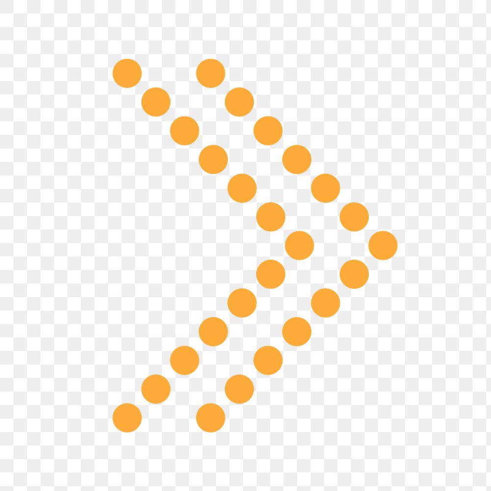 Dotted arrow png icon, yellow | Premium Icons Sticker - rawpixel
