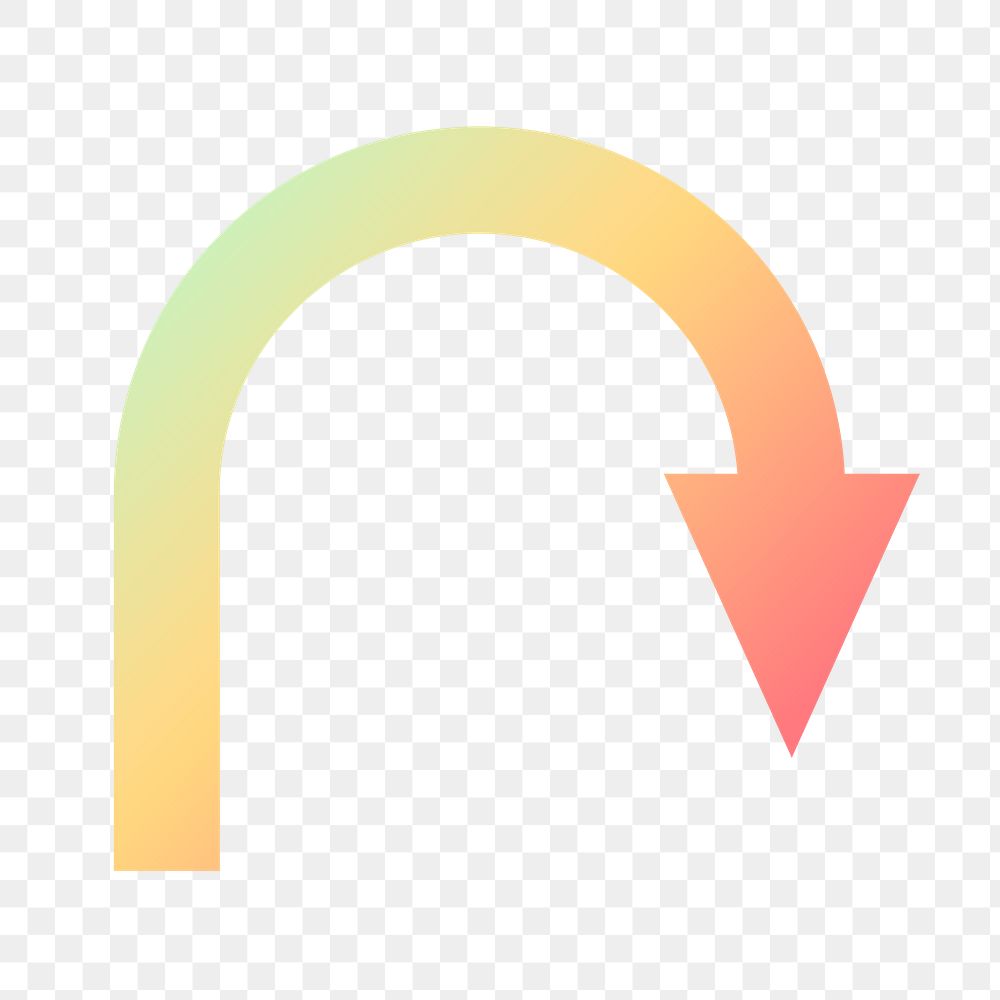 Arrow png sticker, U turn | Free PNG Sticker - rawpixel
