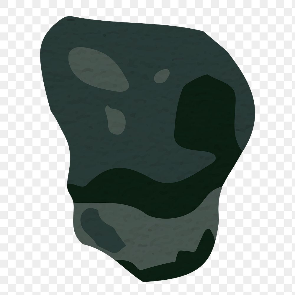 Png stone shape sticker, dark | Free PNG Sticker - rawpixel