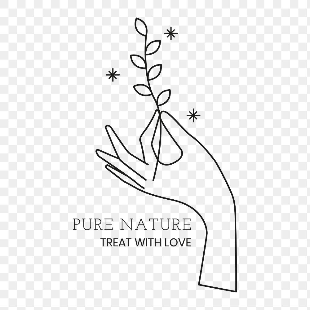 Pure nature logo png sticker, | Free PNG Sticker - rawpixel