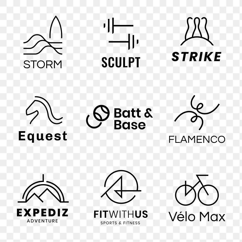 Sports logo png transparent, black | Premium PNG - rawpixel