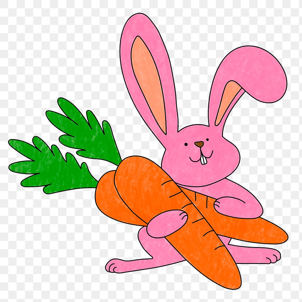 Rabbit cute png sticker, colorful | Premium PNG Sticker - rawpixel