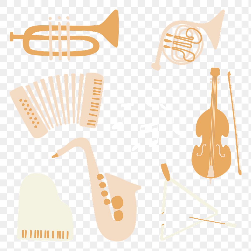 Jazz music instruments png sticker, | Premium PNG - rawpixel