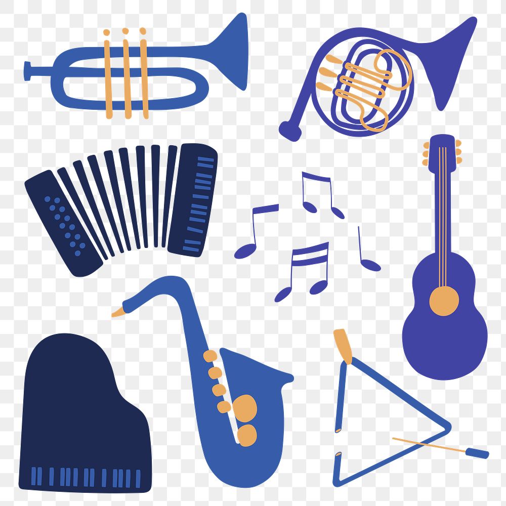 Jazz music instruments png sticker, | Premium PNG - rawpixel