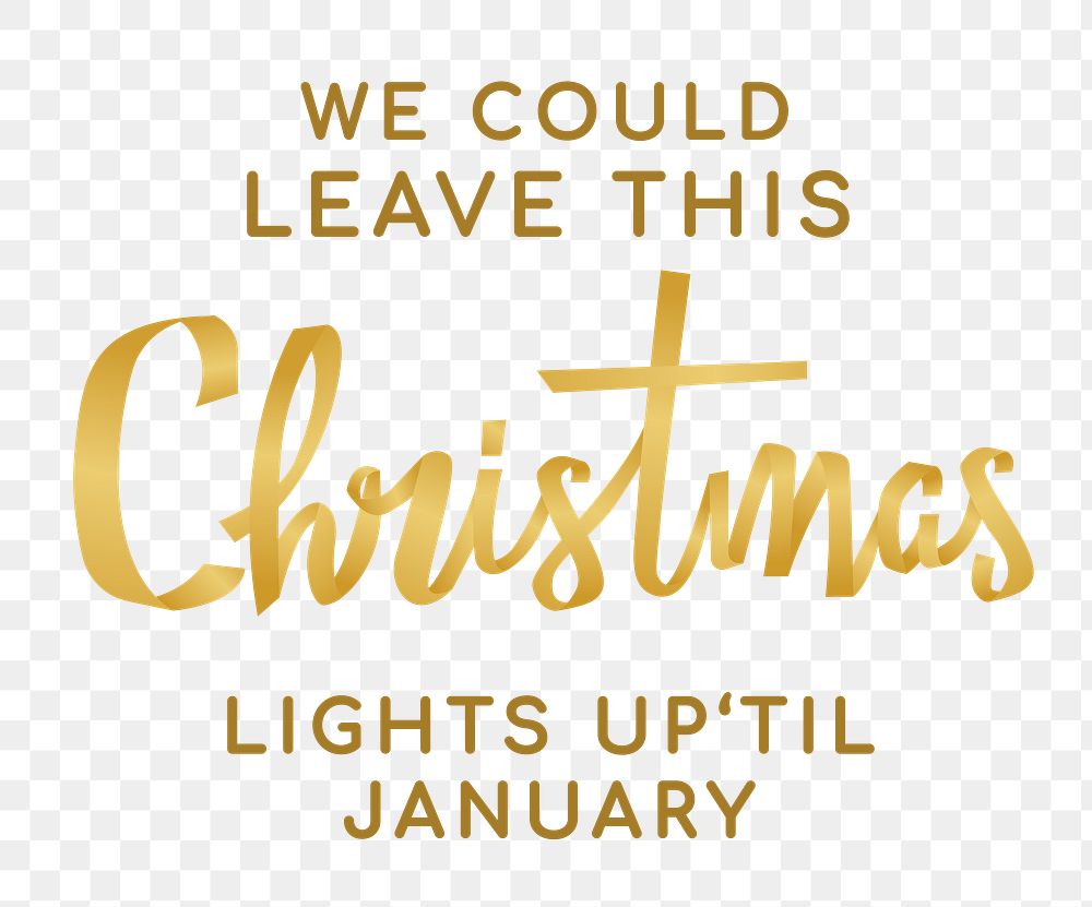 Christmas png word sticker, gold | Free PNG Sticker - rawpixel