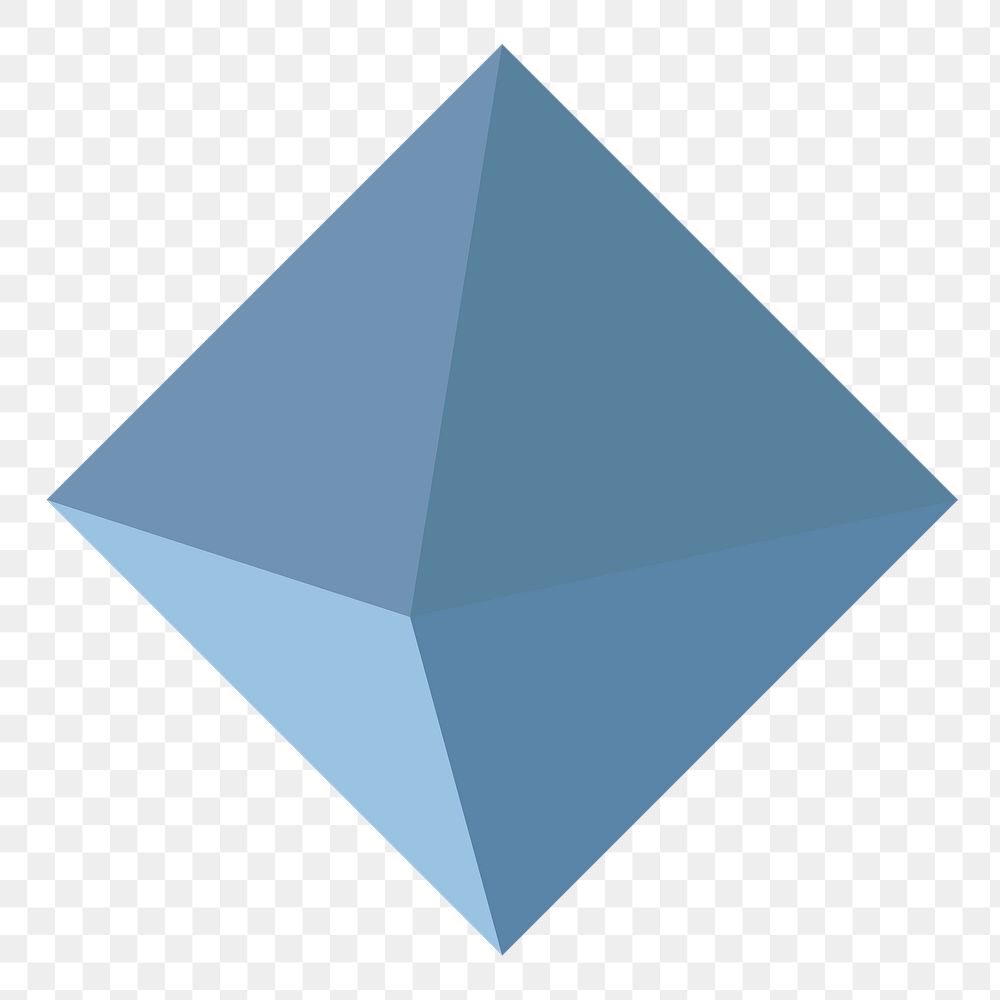 Octahedron png, 3D geometrical shape | Free PNG Sticker - rawpixel