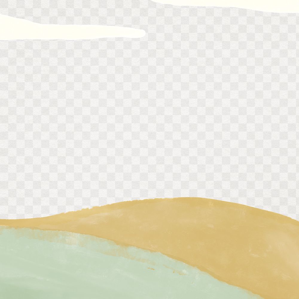 Abstract landscape png border frame, | Free PNG - rawpixel