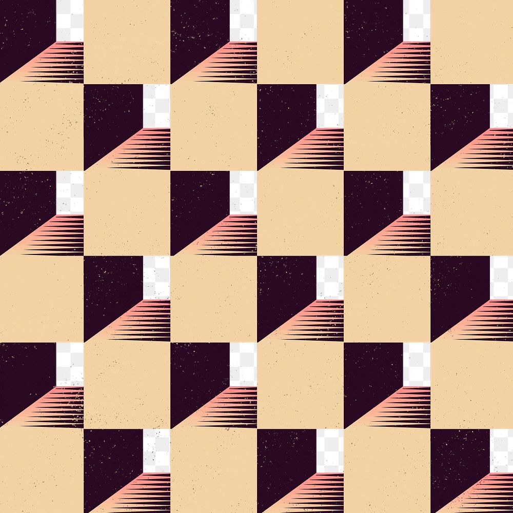 Cubic pattern png, geometric retro | Premium PNG - rawpixel