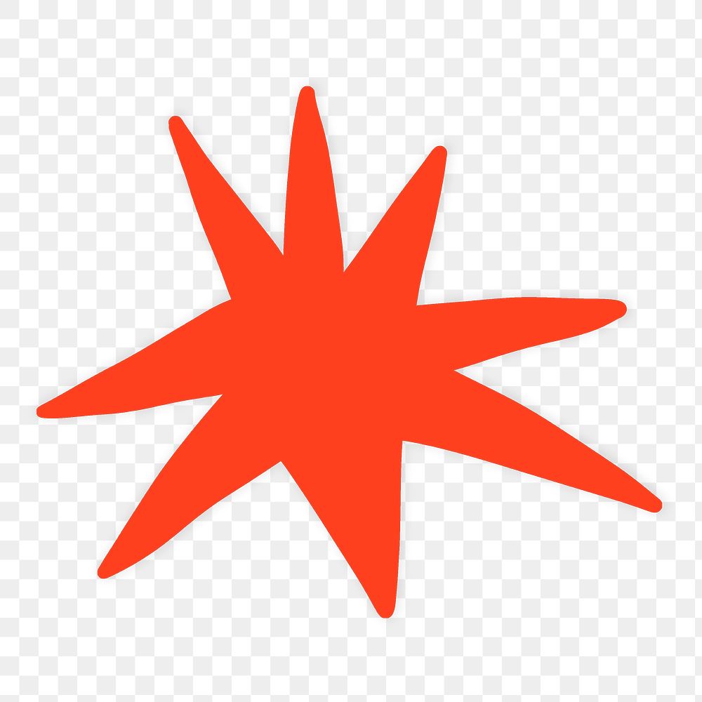 Red burst png shape sticker, | Premium PNG Sticker - rawpixel