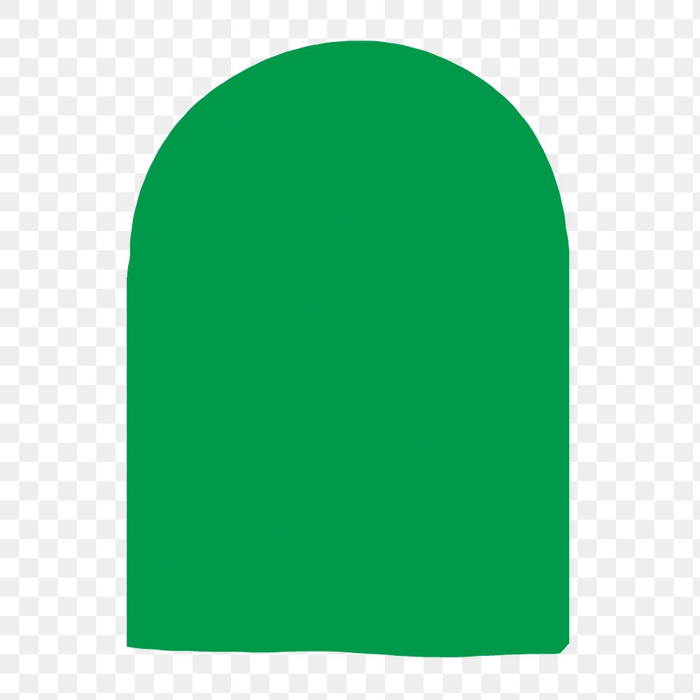Green arch png shape sticker, | Free PNG Sticker - rawpixel