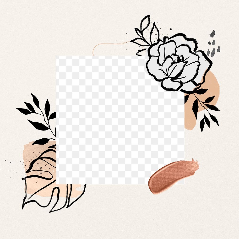 Aesthetic frame png, pastel floral | PNG - rawpixel
