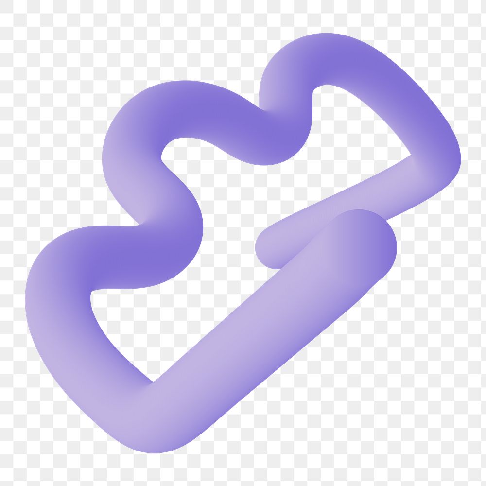 3D purple squiggle png sticker | Premium PNG Sticker - rawpixel