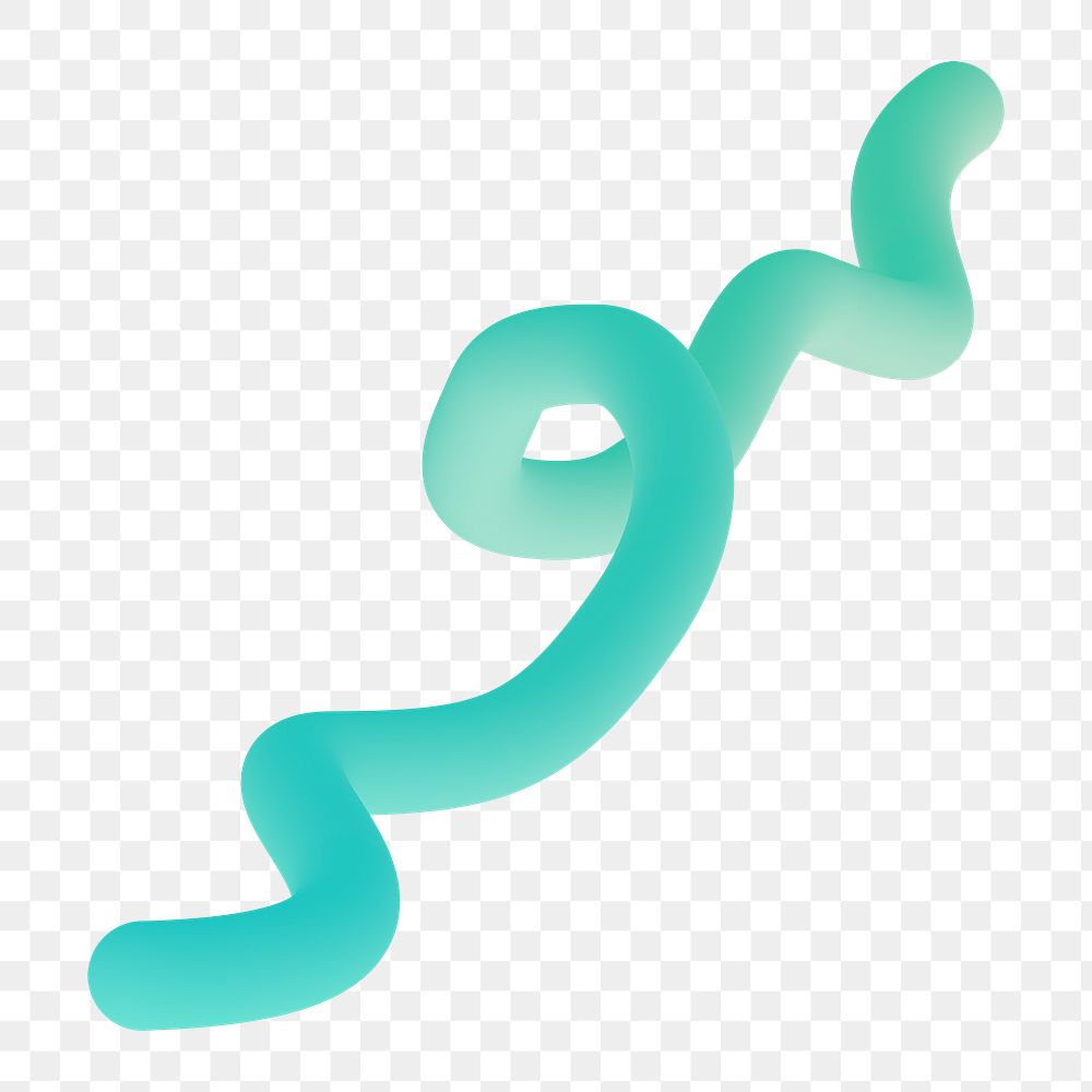 3D squiggle shape png sticker | Free PNG Sticker - rawpixel