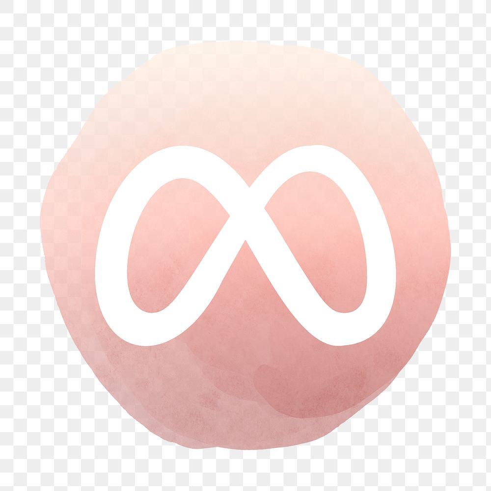 Meta app icon png in watercolor. | Free Icons Sticker - rawpixel