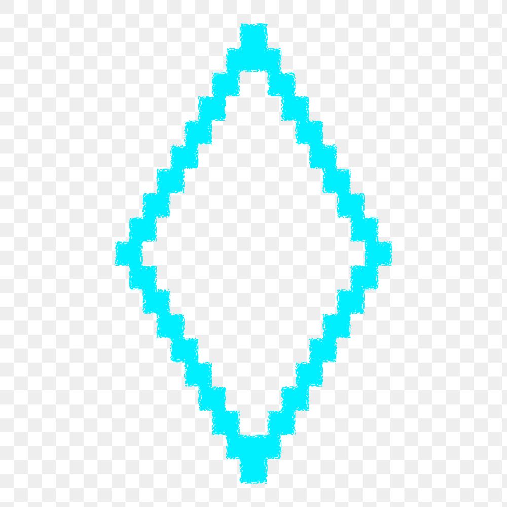 Retro rhombus png sticker, blue | Premium PNG - rawpixel