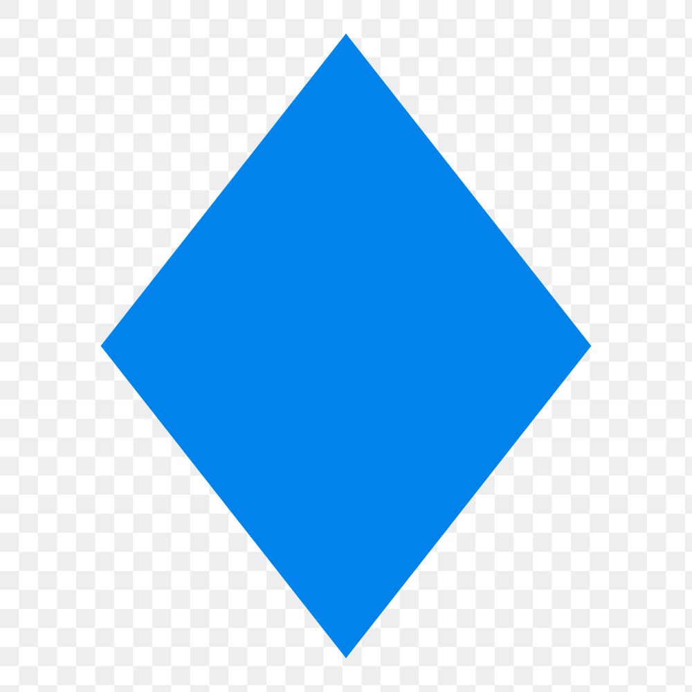 Blue rhombus png sticker, geometric | Free PNG - rawpixel