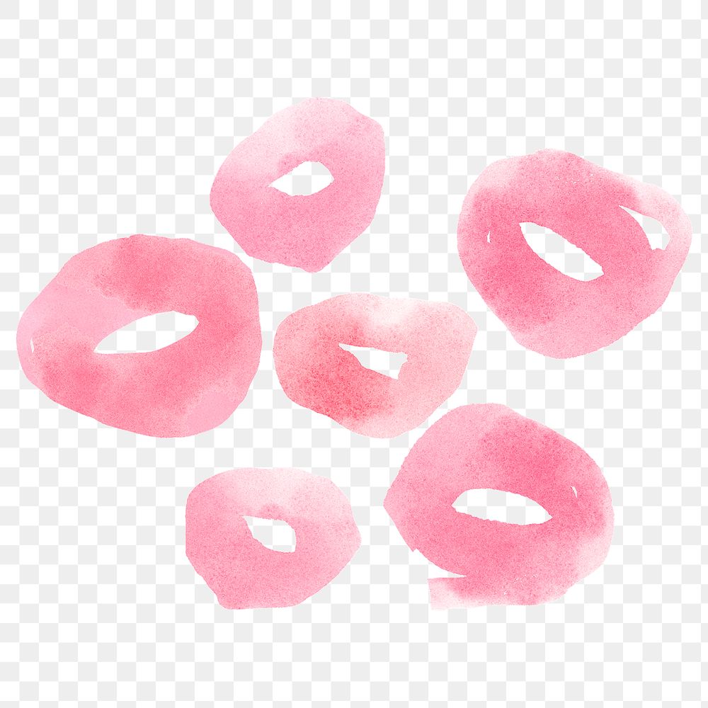 Pink circles png sticker, watercolor | Premium PNG - rawpixel
