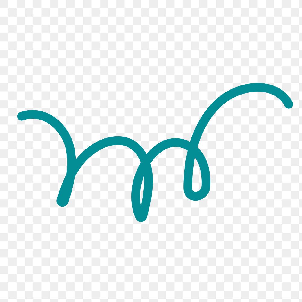 Teal abstract png line clipart, | Premium PNG - rawpixel